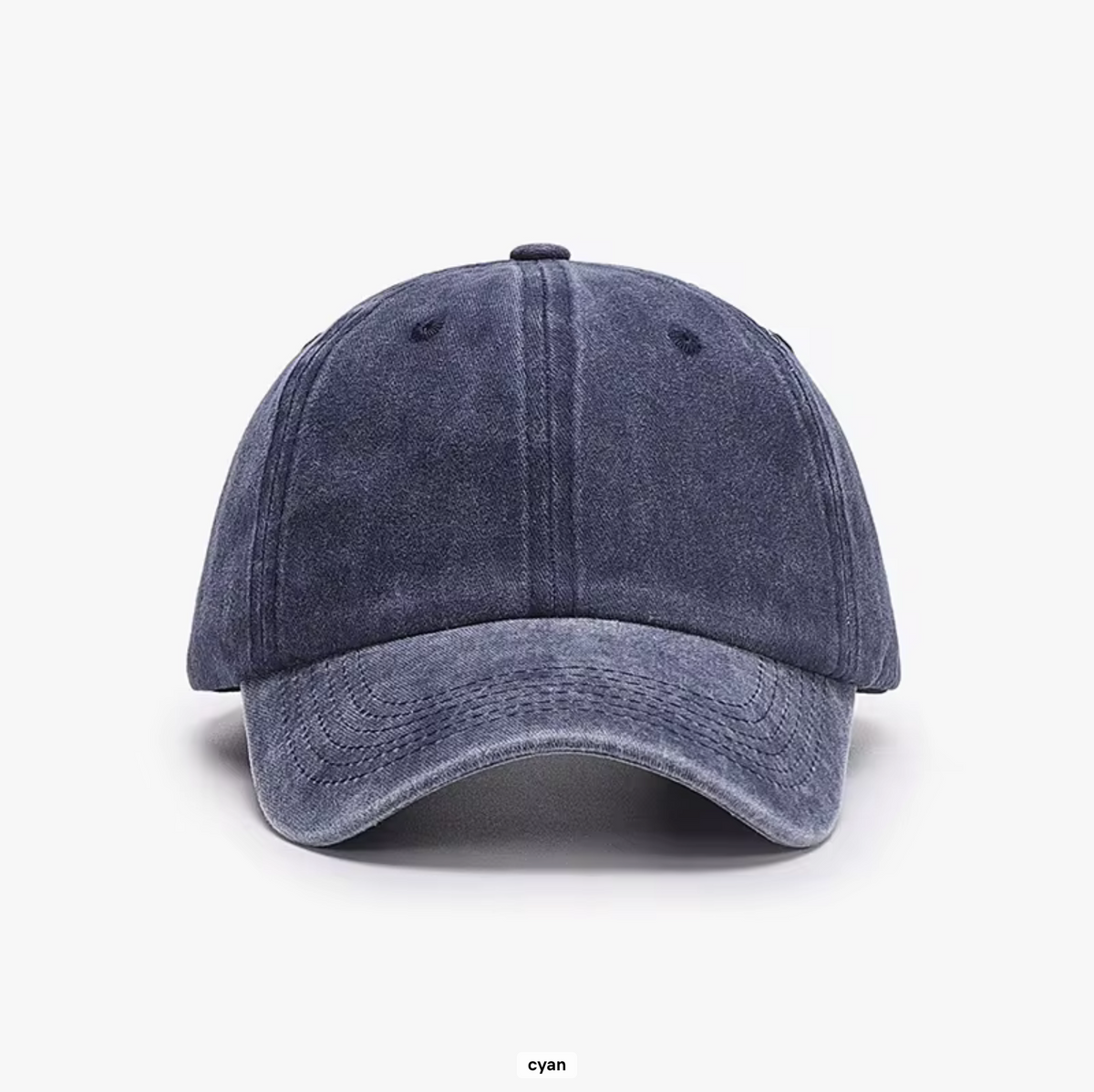 Navy Plain Washed Cap – OUTS